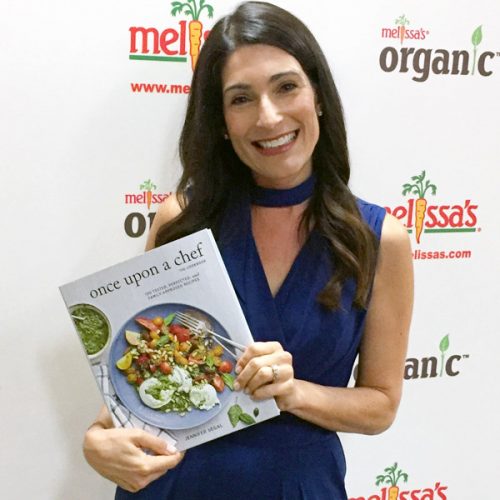 Jennifer Segal holding her book - Once Upon A Chef Cookbook - She ...