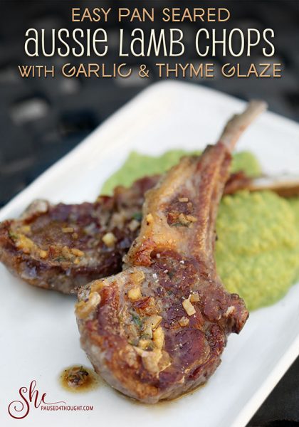 Easy Pan-Seared Aussie Lamb Chops with a Garlic & Thyme Glaze - She ...